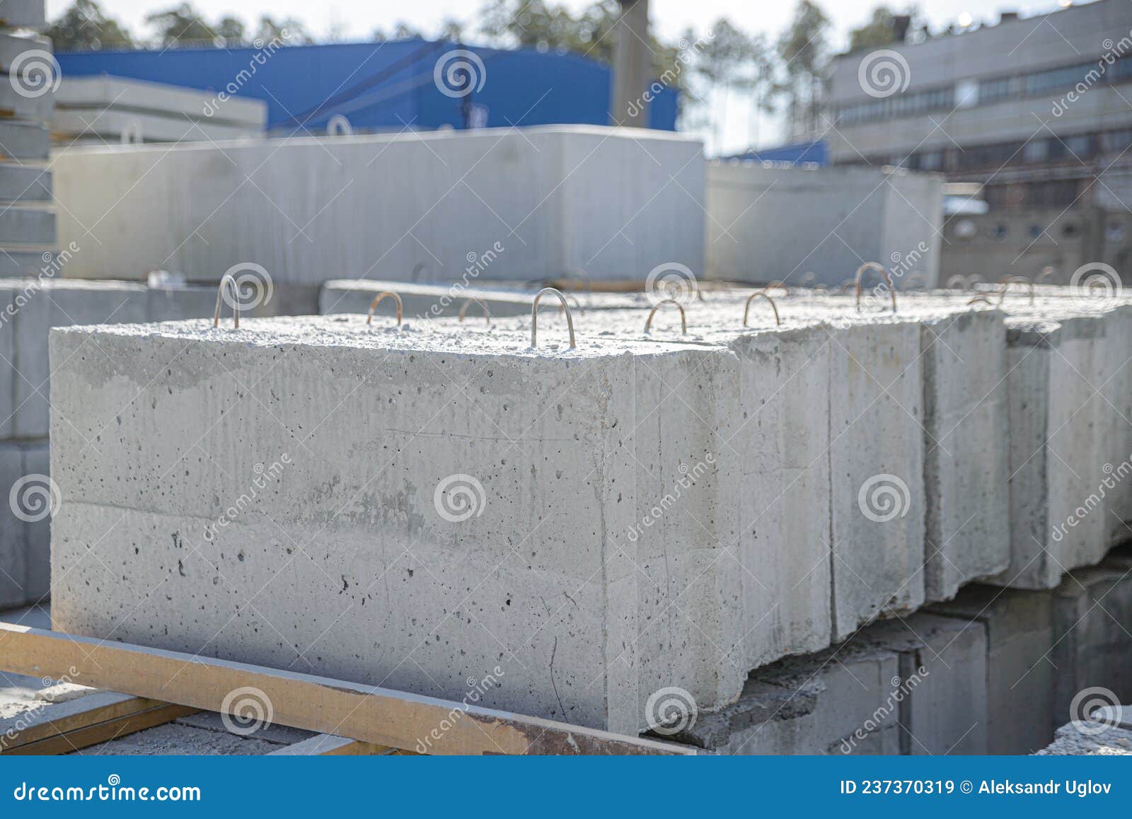 Foundation Blocks Ready for the Construction of Buildings and ...