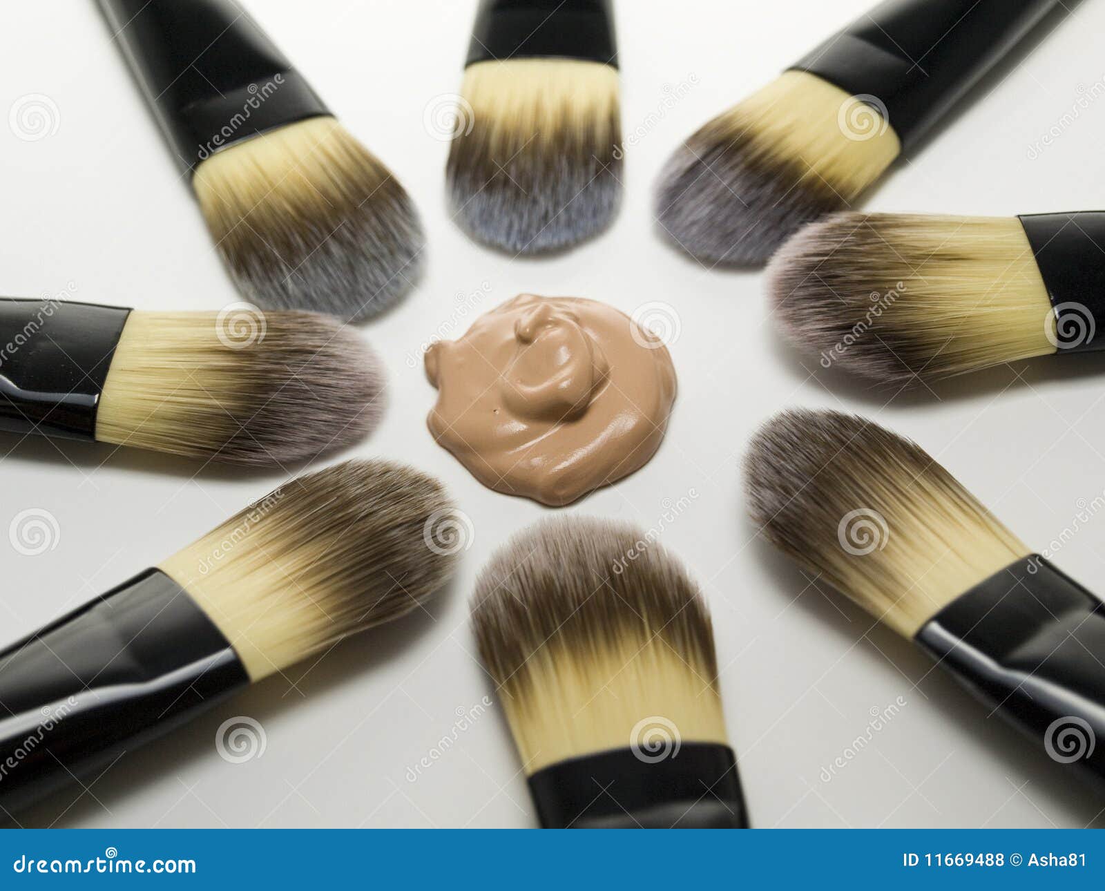 Foundation brushes stock photo. Image of brushes, closeup - 11669488