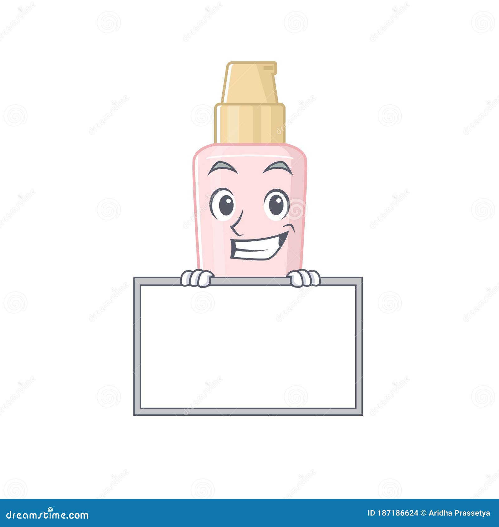 Foundation Cartoon Design Style Standing Behind a Board Stock Vector ...