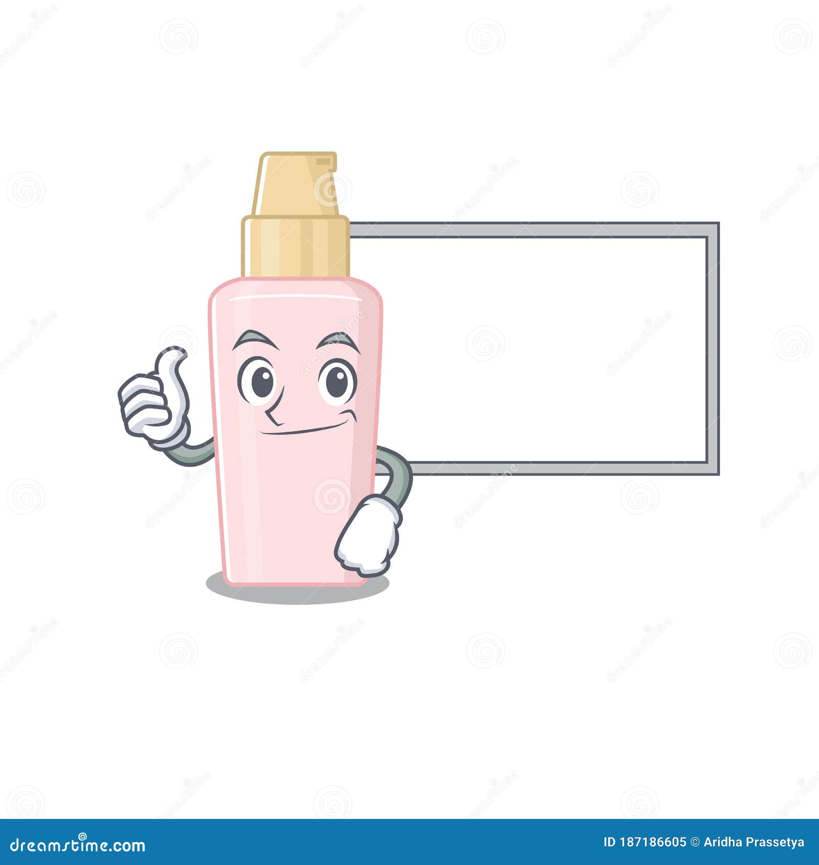 Foundation Cartoon Design with Thumbs Up Finger Bring a White Board ...