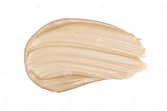 Foundation Color Sample Isolated on White Stock Photo - Image of beauty ...