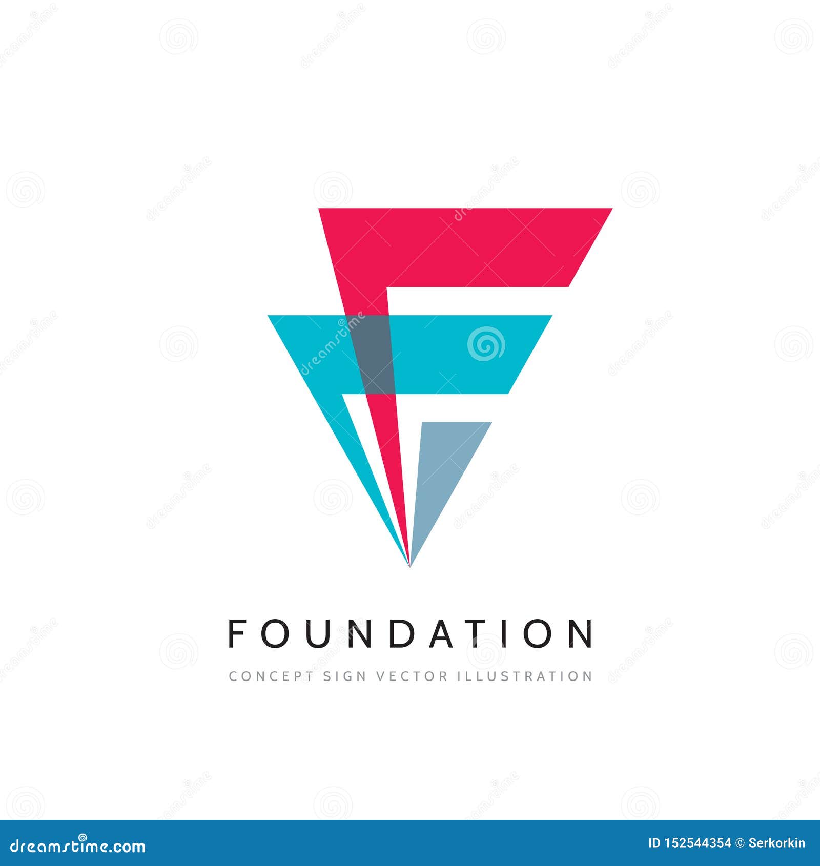 Foundation Concept Business Logo Design. Denelopment Creative Sign ...