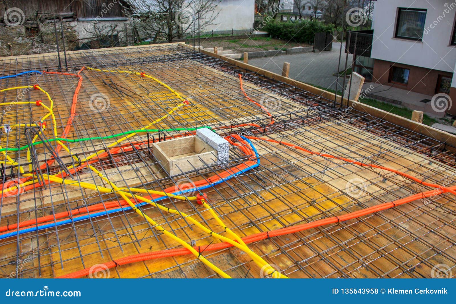 Foundation Construction with Iron Rods Stock Photo - Image of metal ...