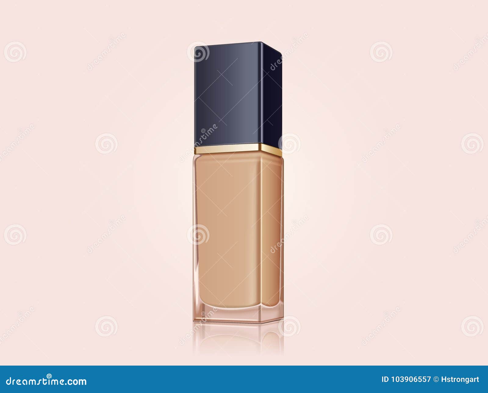 Foundation Container Mockup, Complexion Liquid In Glass Bottle Isolated ...