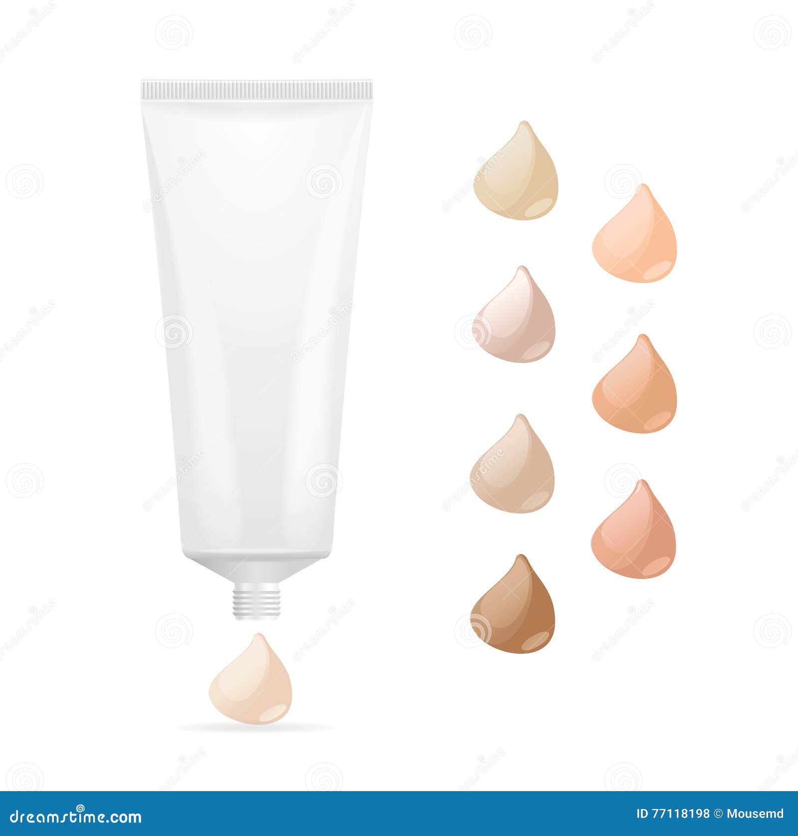Foundation Cream and Drop Palette Set. Vector Stock Vector ...