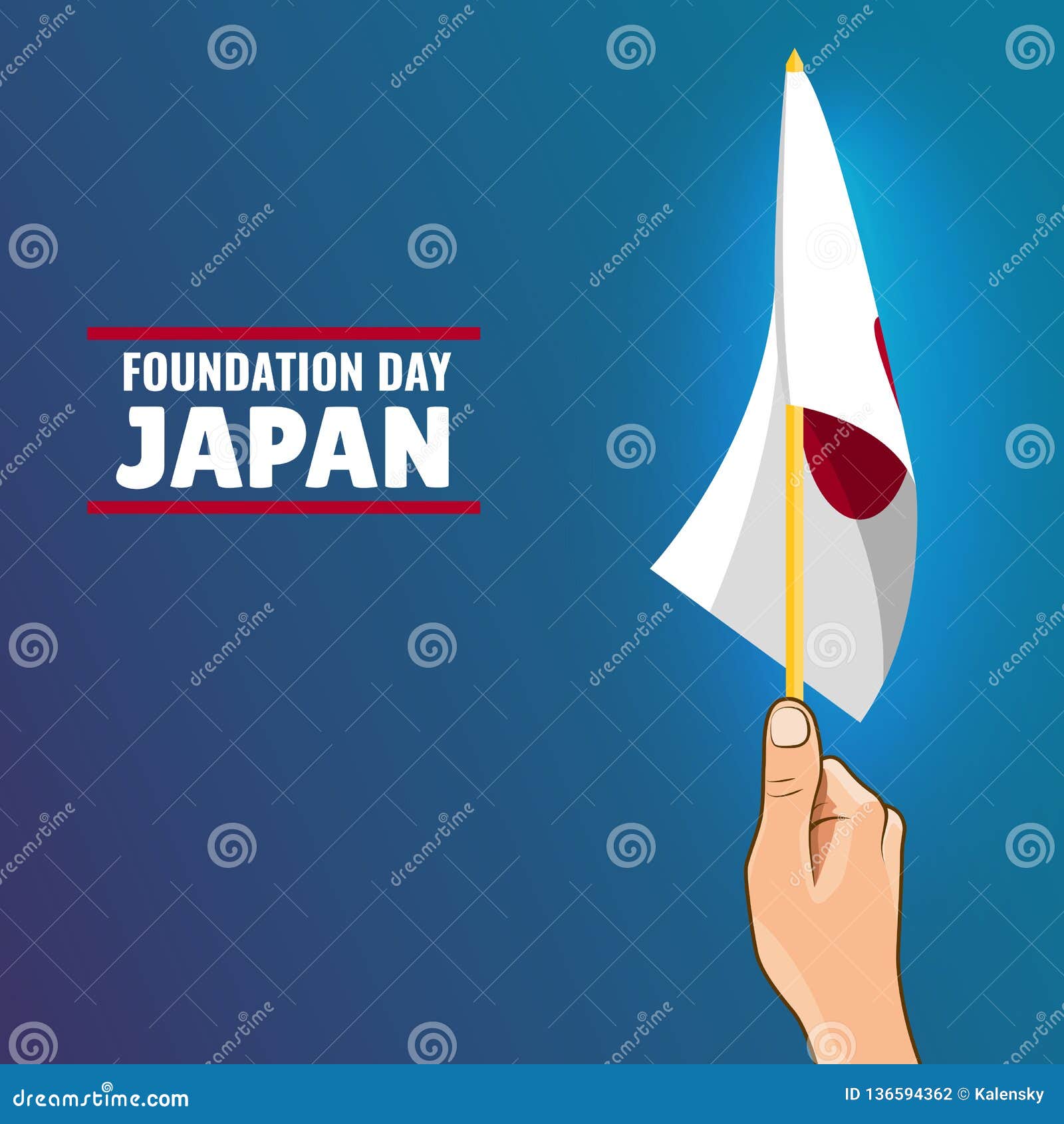 Foundation Day Japan stock vector. Illustration of japan - 136594362