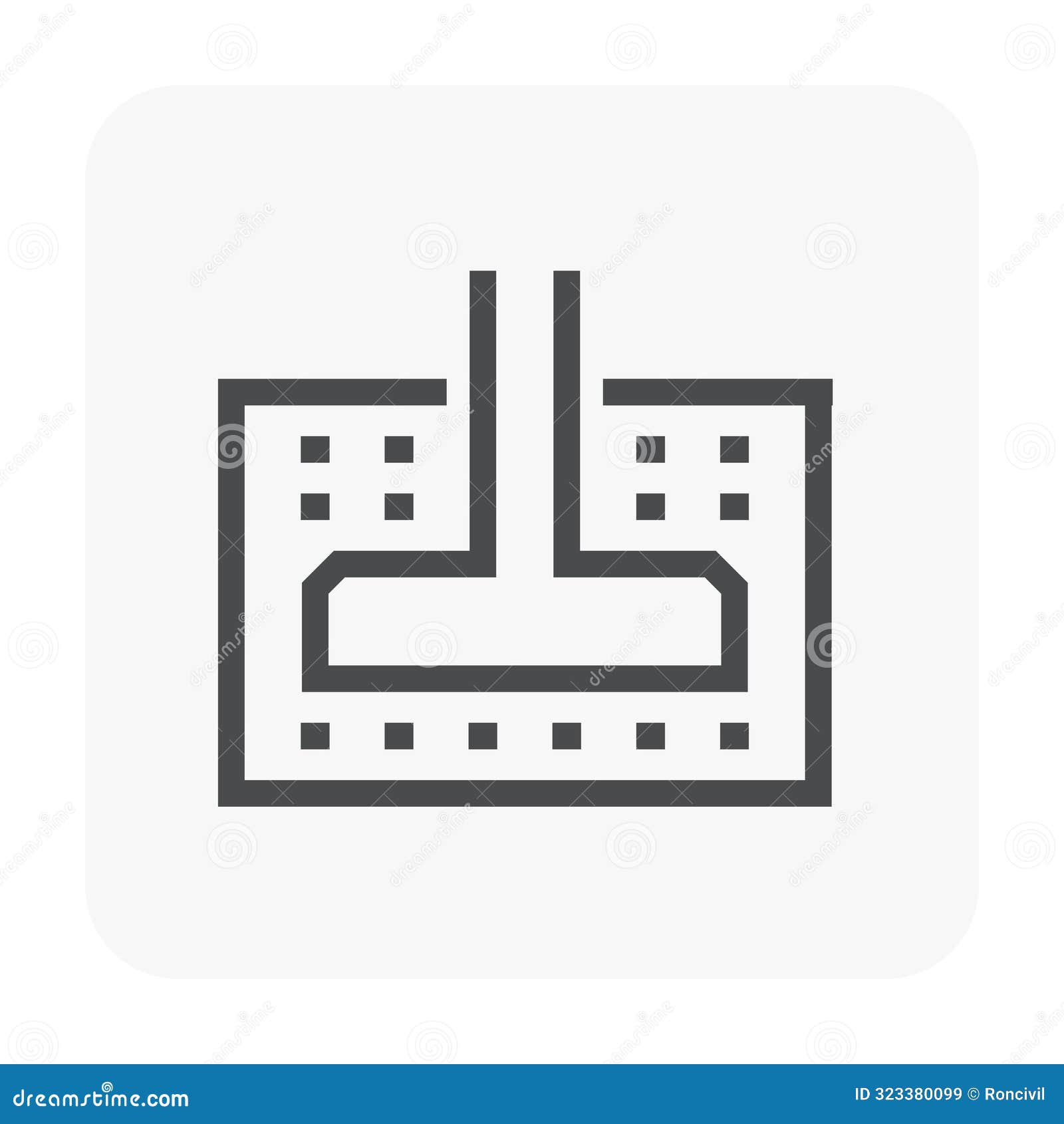 Foundation or Footing, Geotechnical Engineering Vector Icon Stock ...
