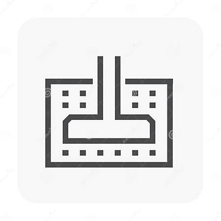 Foundation or Footing, Geotechnical Engineering Vector Icon Stock ...