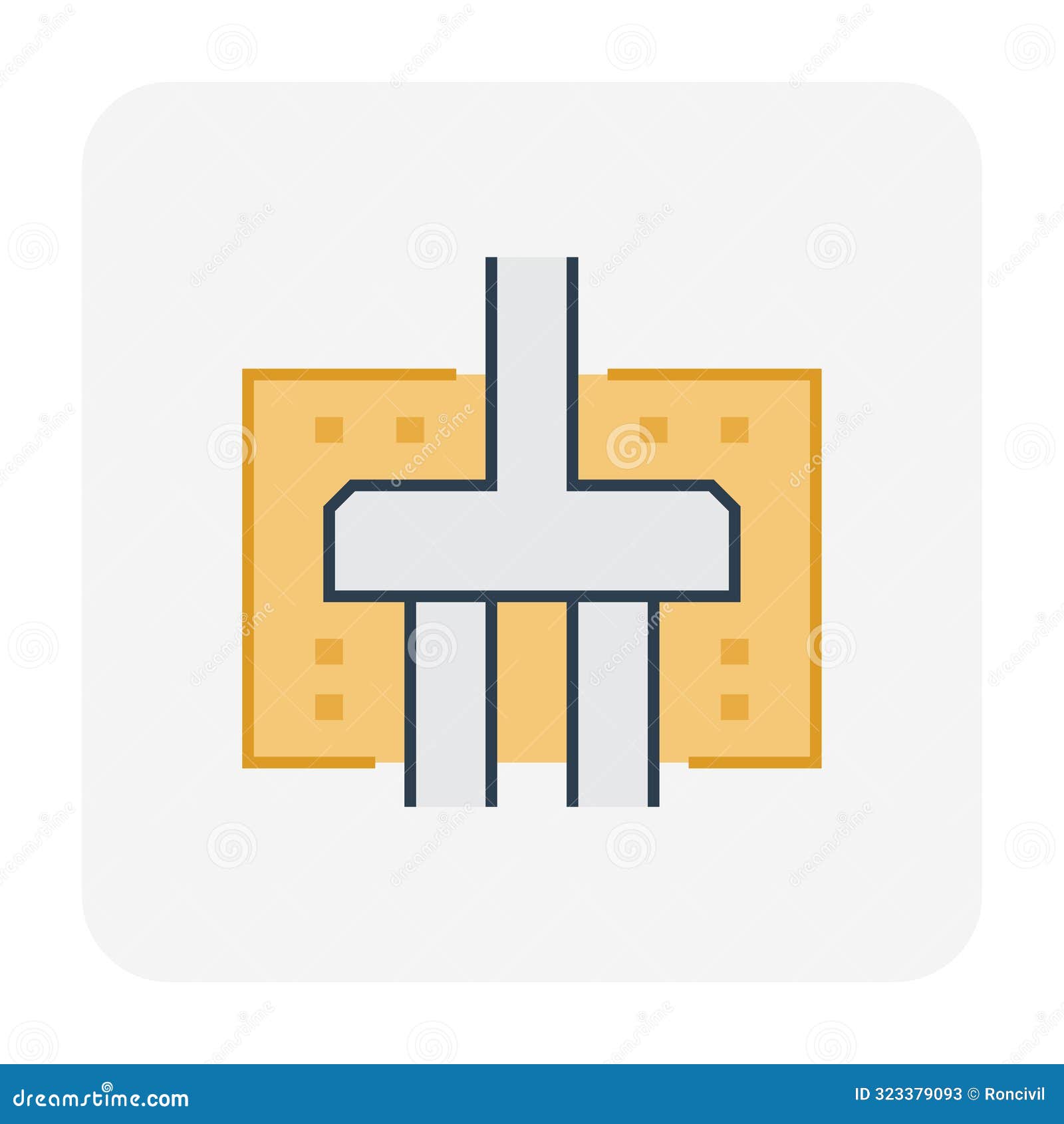 Foundation or Footing, Geotechnical Engineering Vector Icon Stock ...