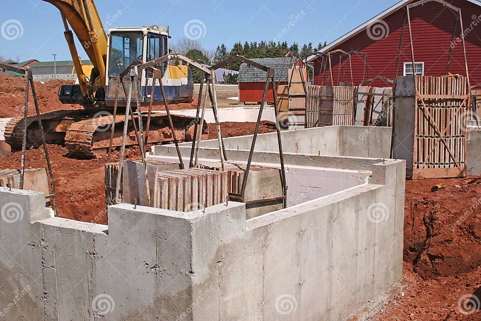 Foundation Forms stock image. Image of basement, landscaped - 2292839