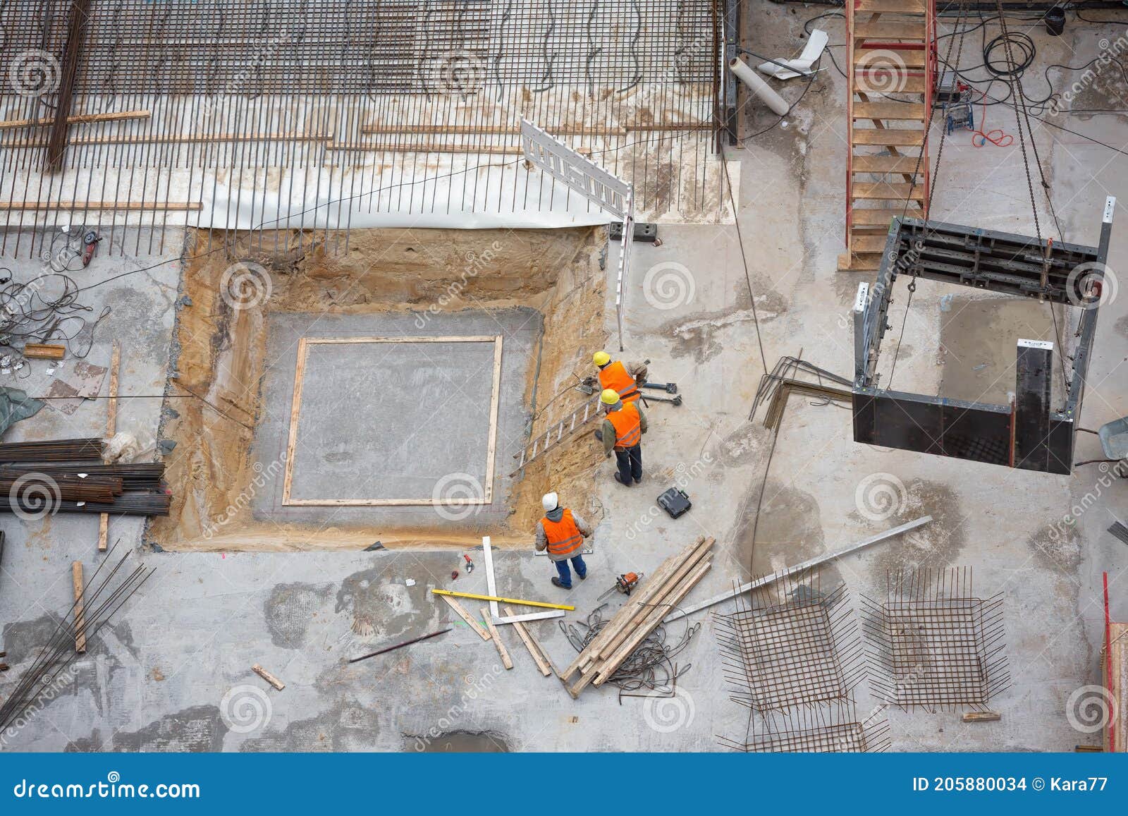 Foundation_formwork stock photo. Image of industrial - 205880034