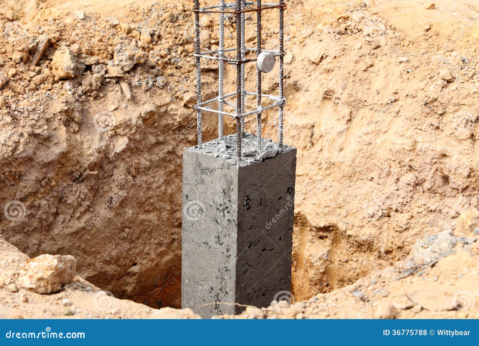 Foundation for House Building Stock Photo - Image of home, industrial ...