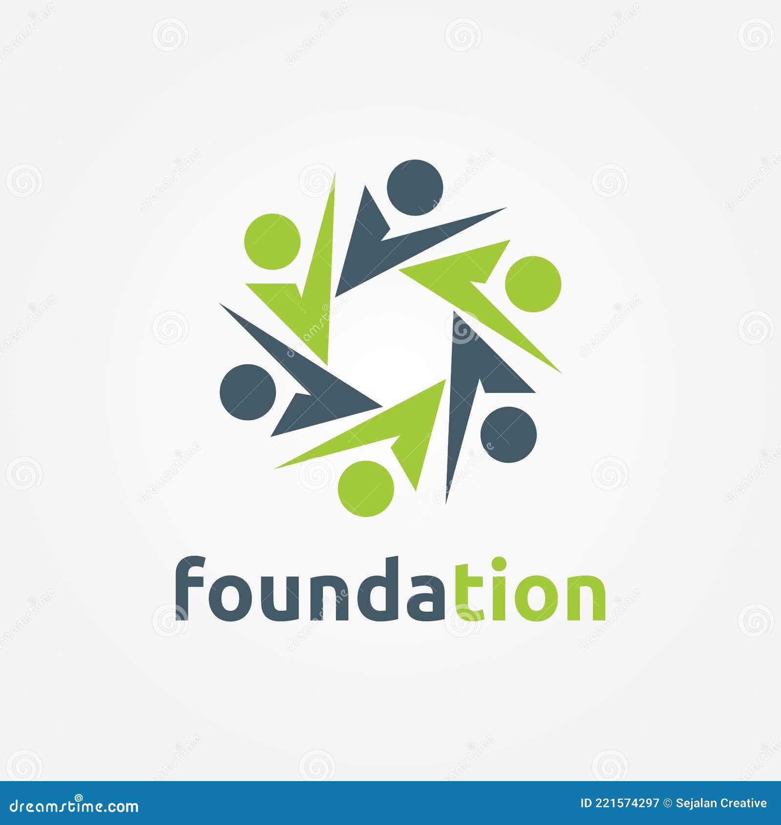 Foundation Logo stock vector. Illustration of group - 221574297