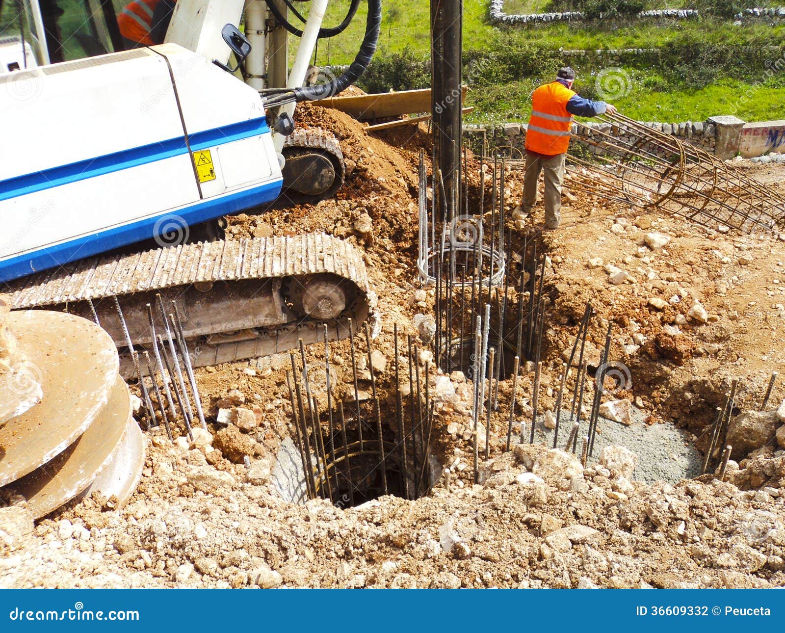 Foundation Piles Drilling Machine Stock Photography - Image: 36609332