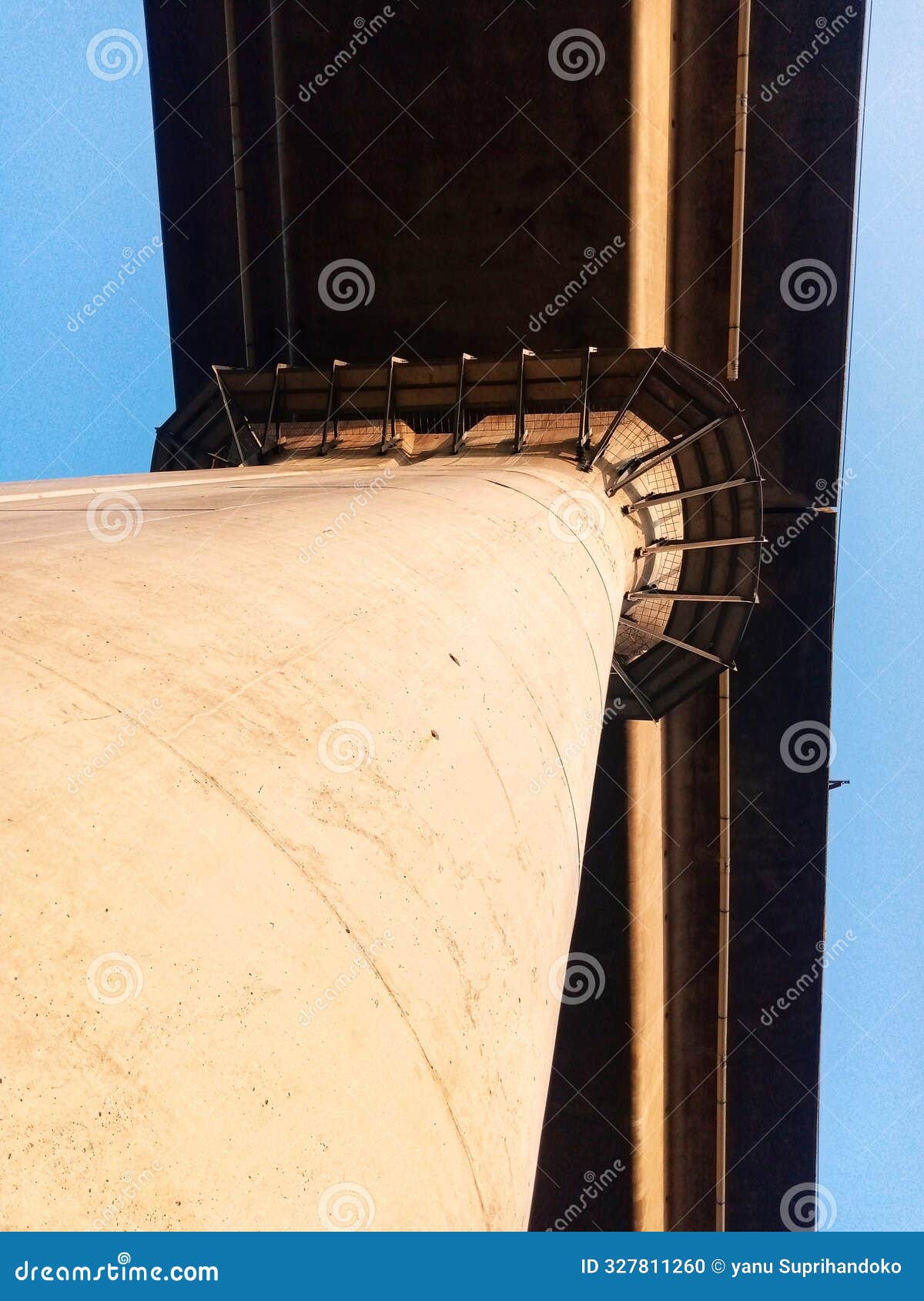 The Foundation Pillars of a Very Large and Tall Monorail Train Bridge ...