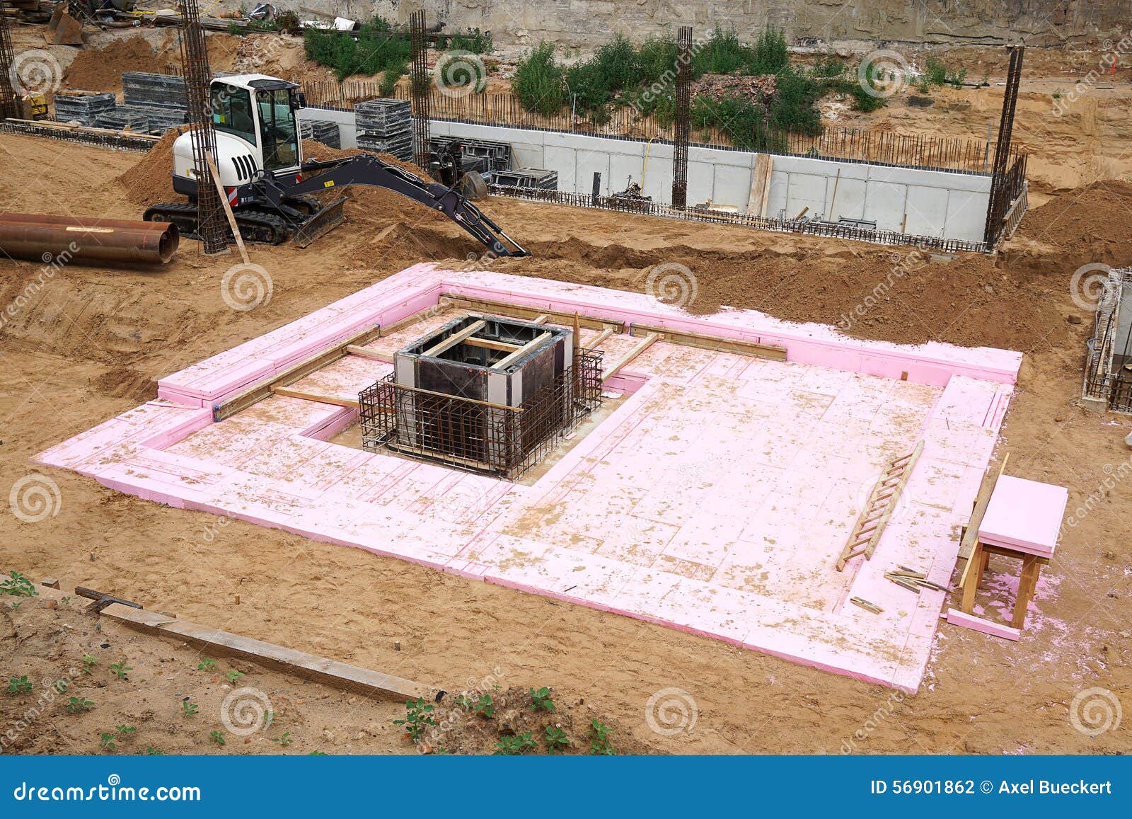 Foundation pit stock photo. Image of architecture, architectural - 56901862