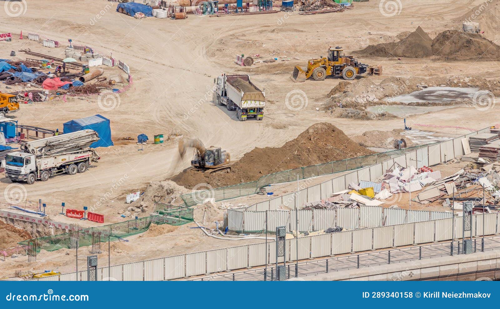 Foundation Pit for Construction of Apartment Complex Building Aerial ...