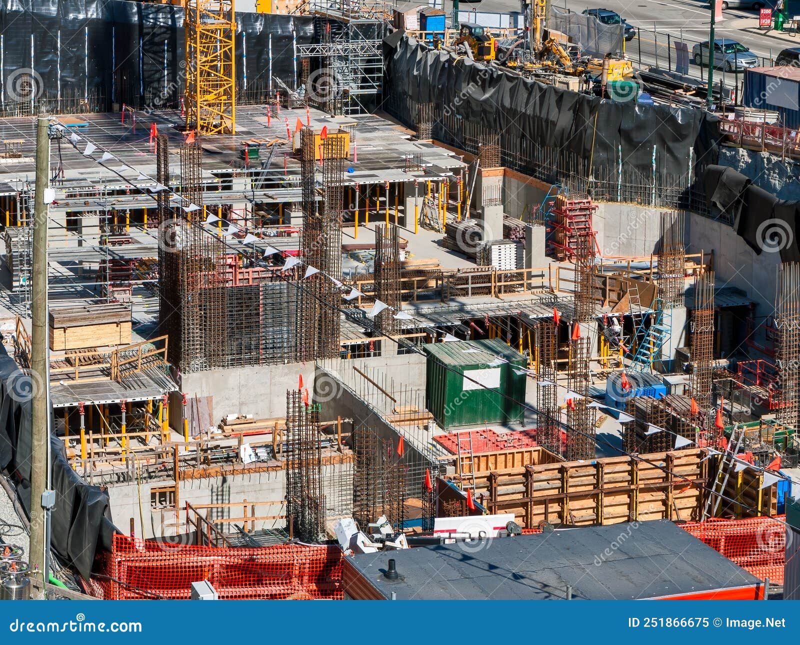 Foundation Pit of High-rise Building Under Constraction. Stock Image ...
