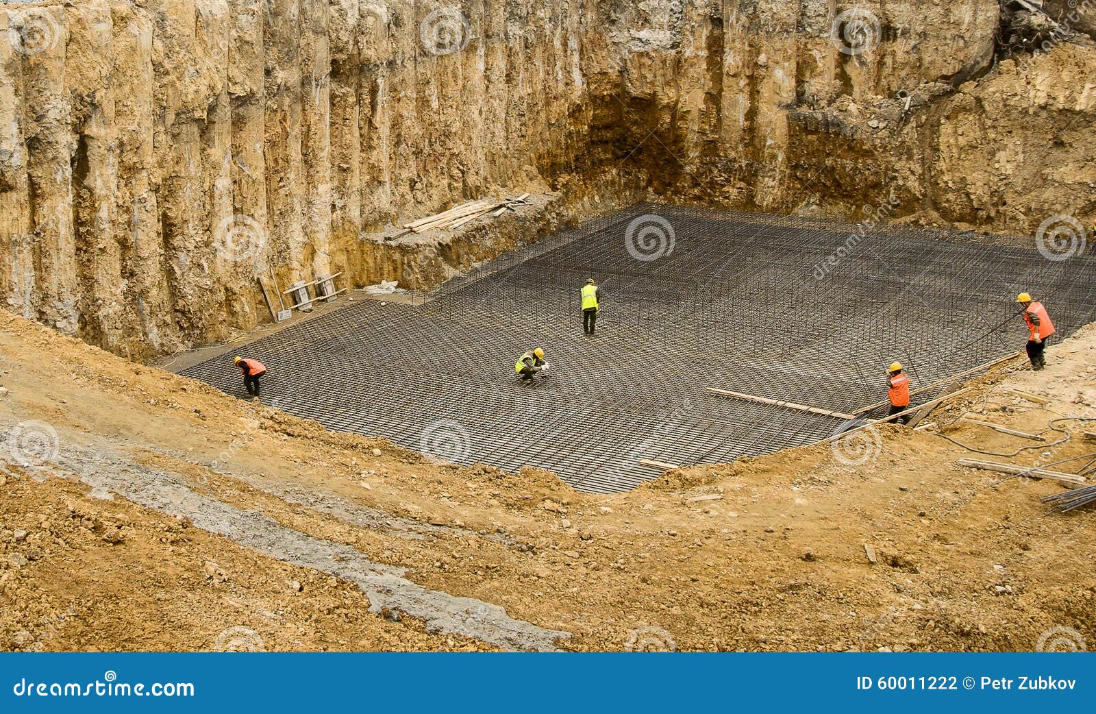 Foundation_pit stock photo. Image of concrete, rods, foundation - 60011222