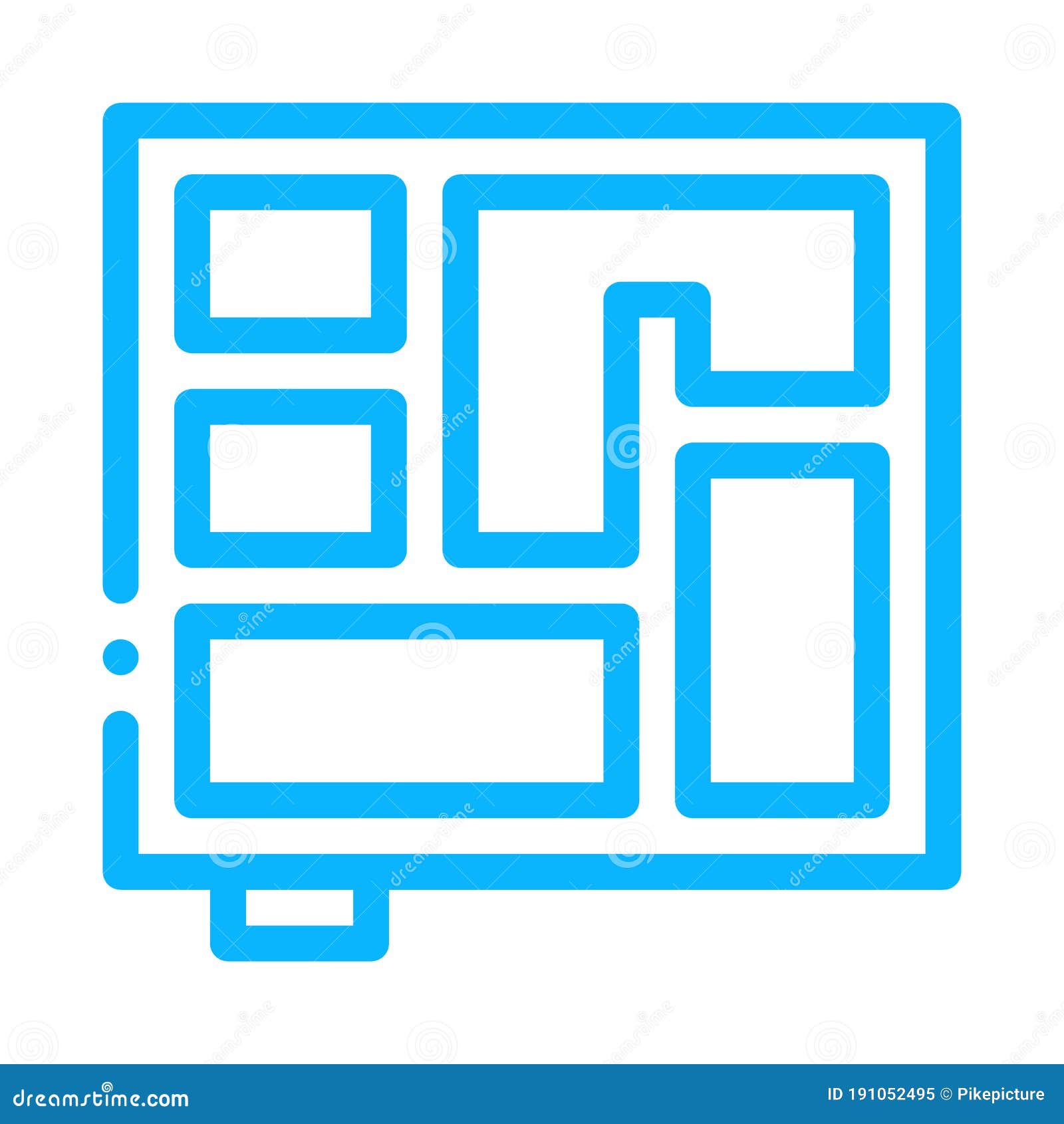 Foundation Plan Icon Vector Outline Illustration Stock Vector ...