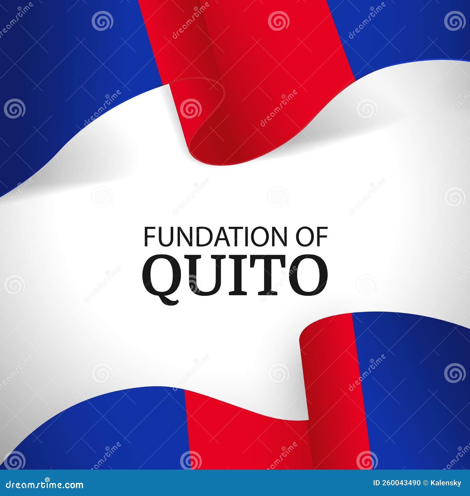 Foundation of Quito stock vector. Illustration of vector - 260043490