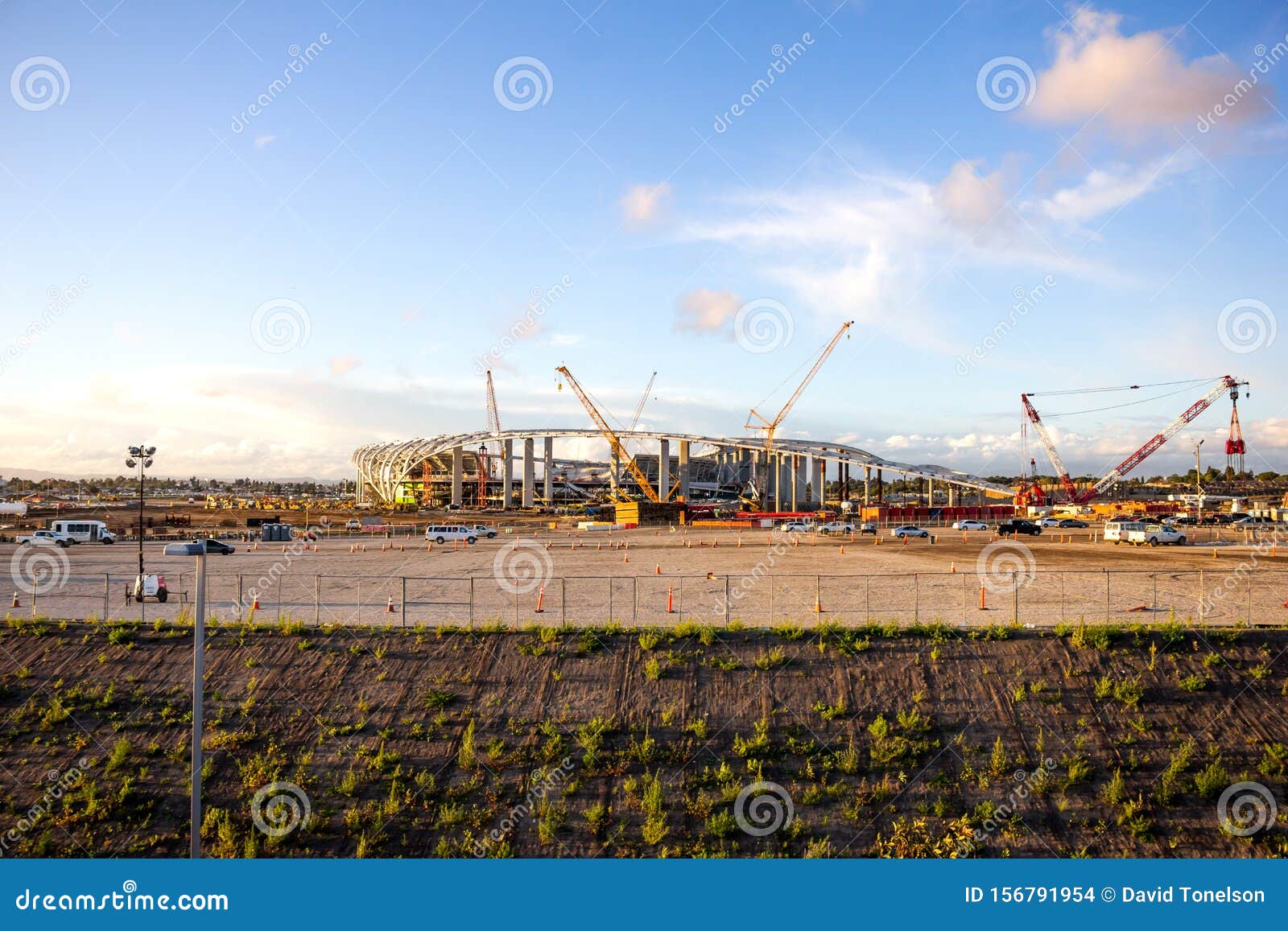 LA Rams Stadium Construction Site Editorial Photo | CartoonDealer.com ...