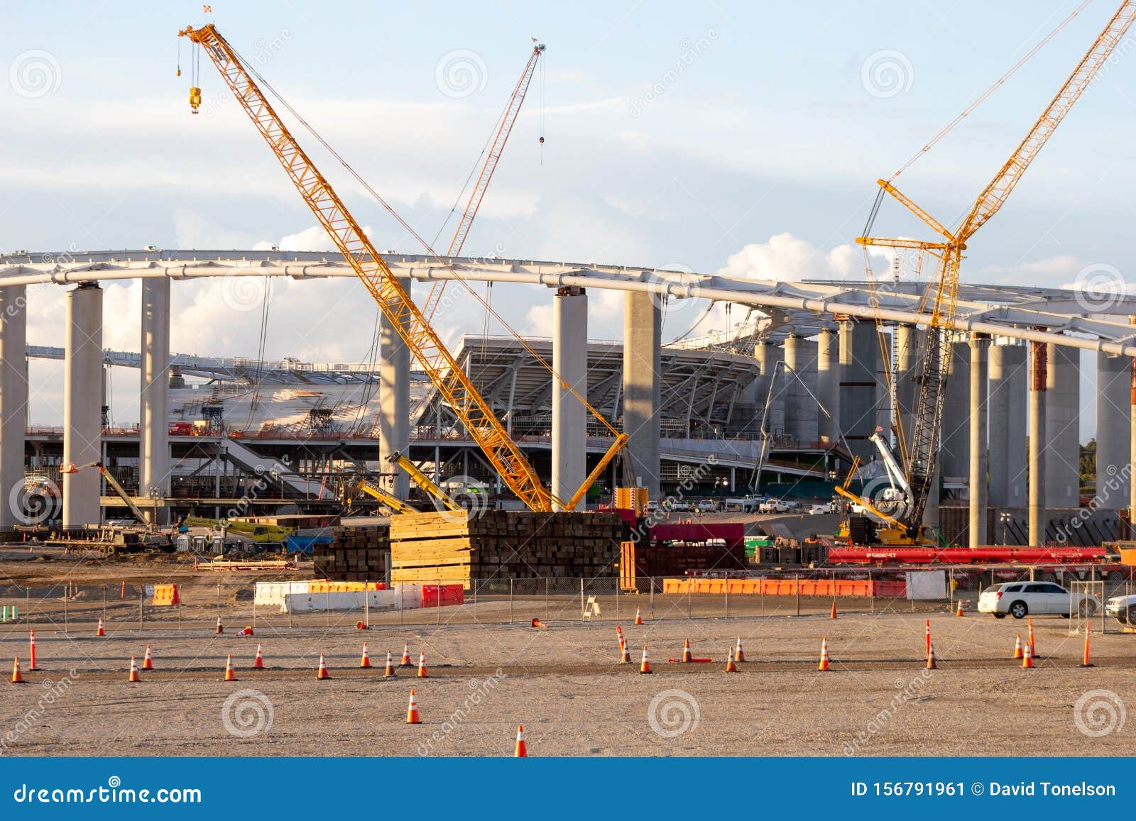 LA Rams Stadium Construction Site Editorial Photo | CartoonDealer.com ...