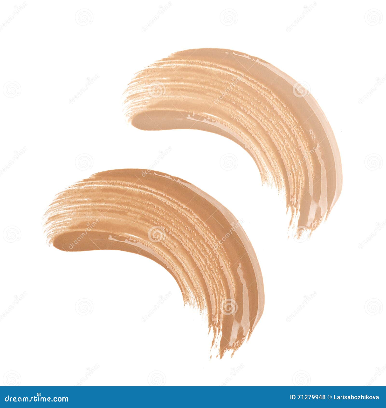 Foundation Range In Round Texture Shapes Isolated On White Background ...