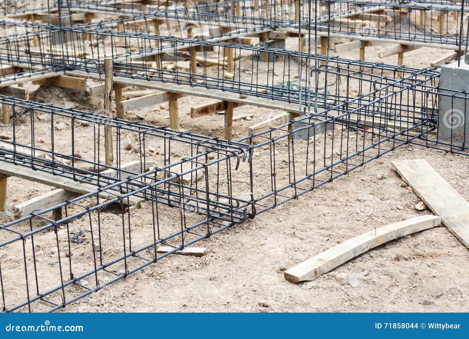 Foundation Steel for Home Building Stock Photo - Image of architecture ...