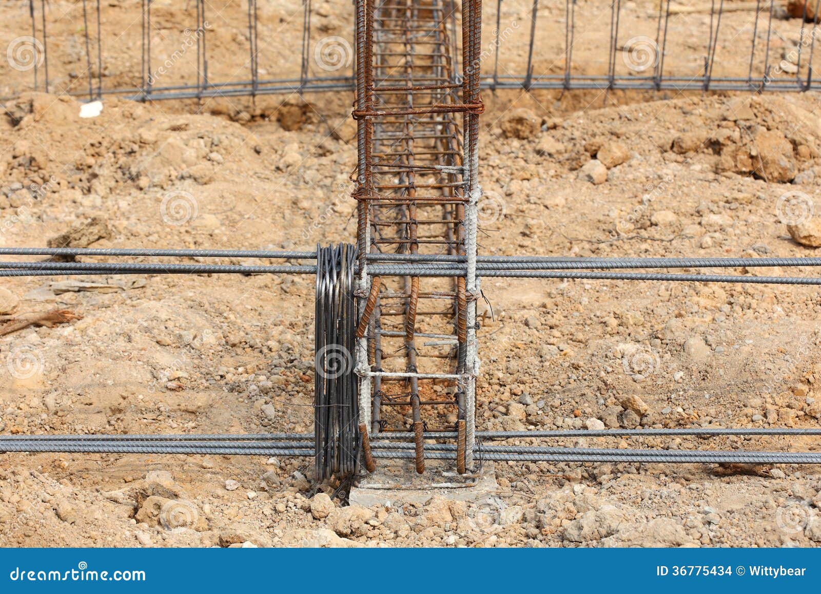 Foundation Steel Rod for House Building Stock Photo - Image of builder ...