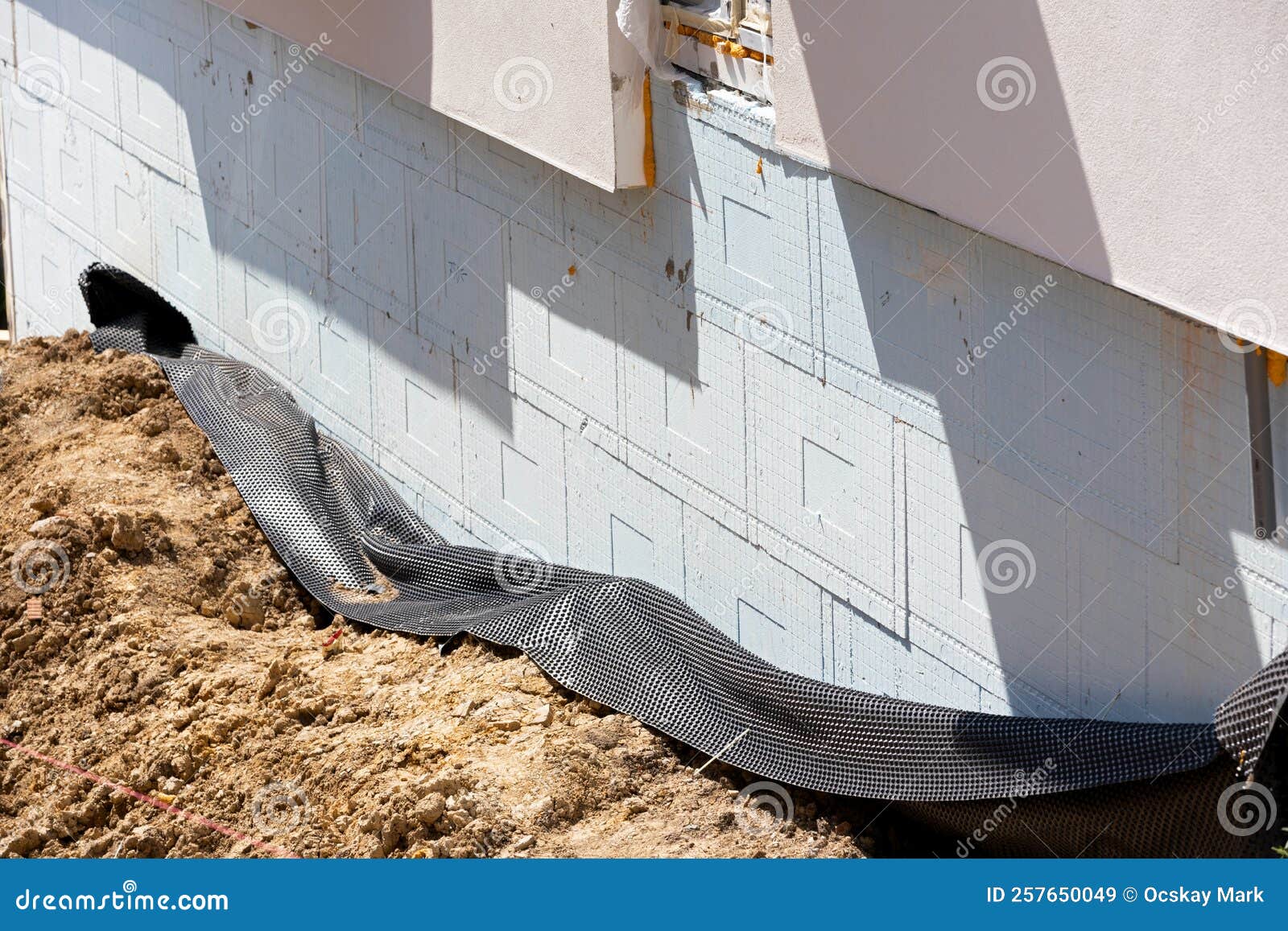 Foundation waterproofing stock image. Image of impermeable - 257650049