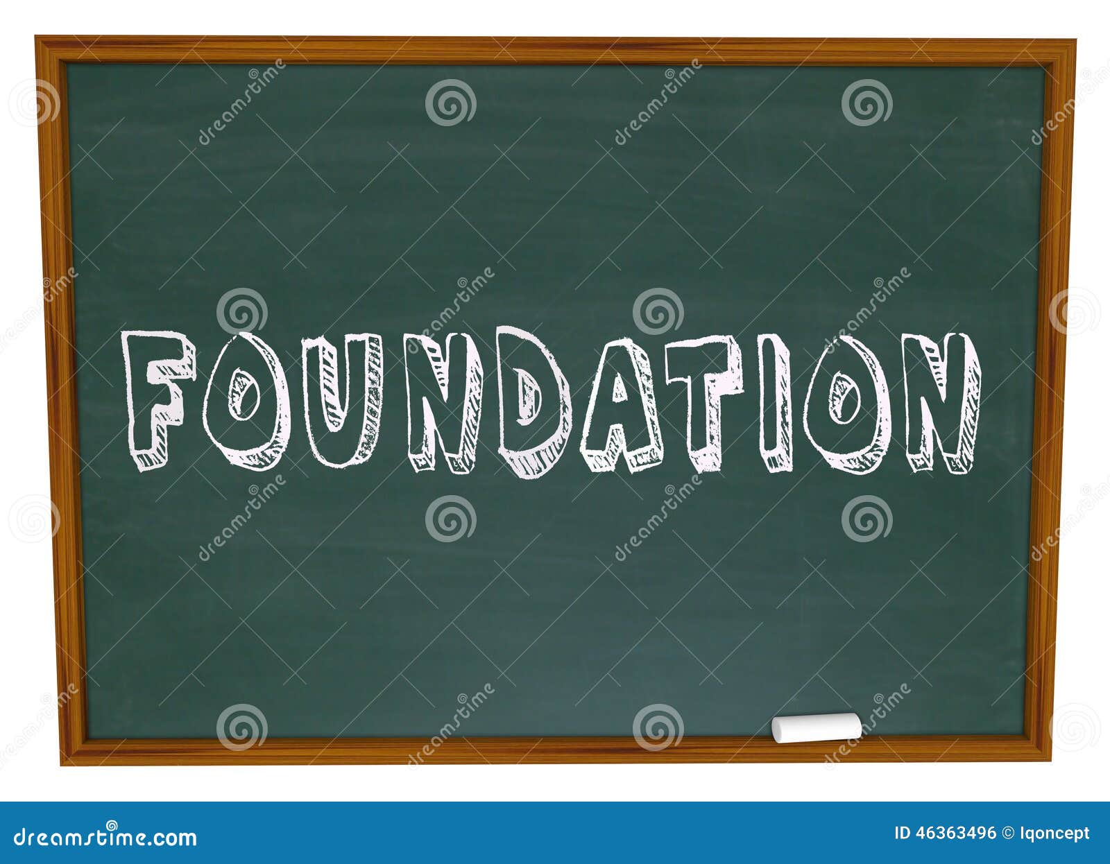 Foundation Word Chalkboard Learn Business Principles Start Basis Stock ...
