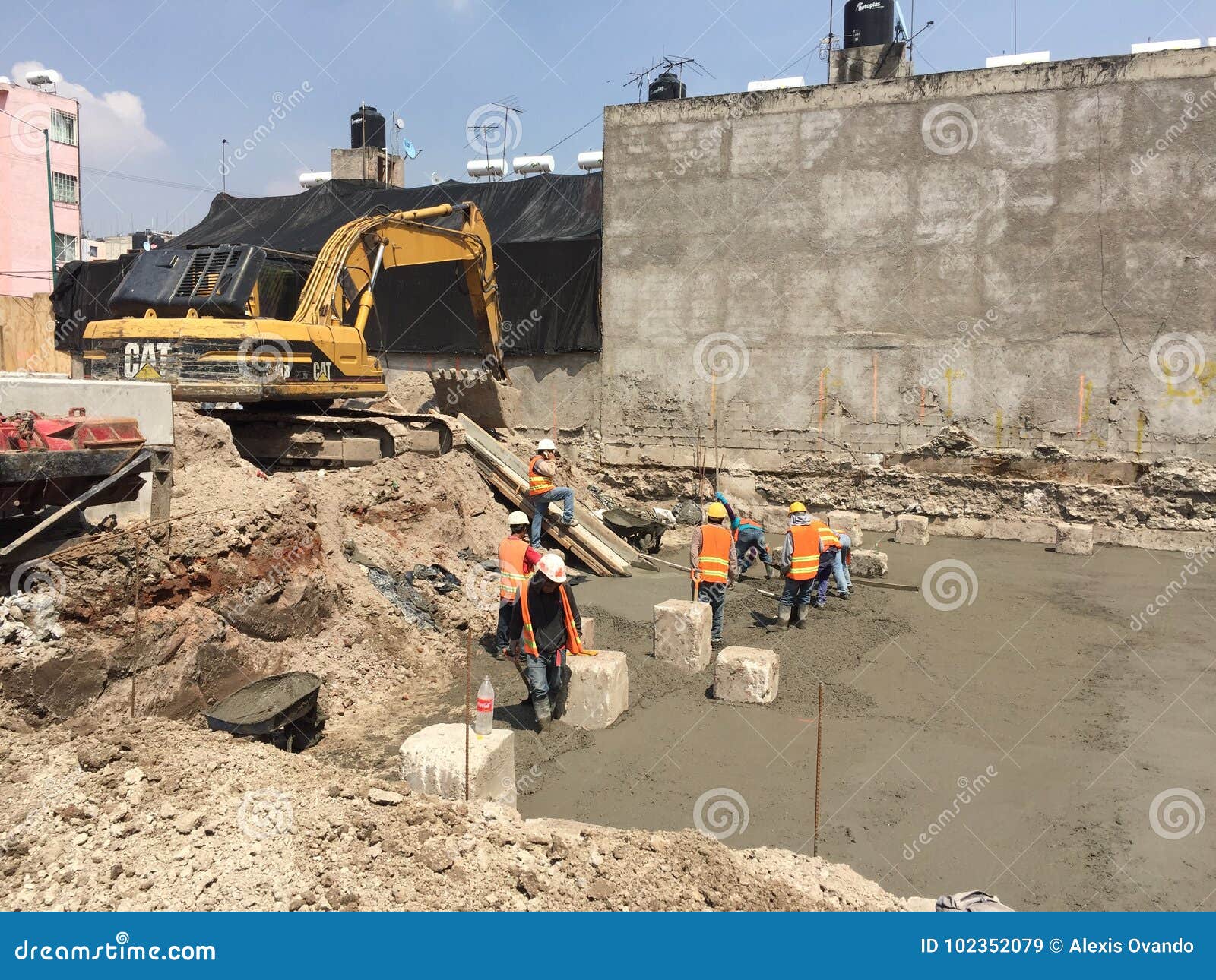 Foundation work editorial stock image. Image of placement - 102352079