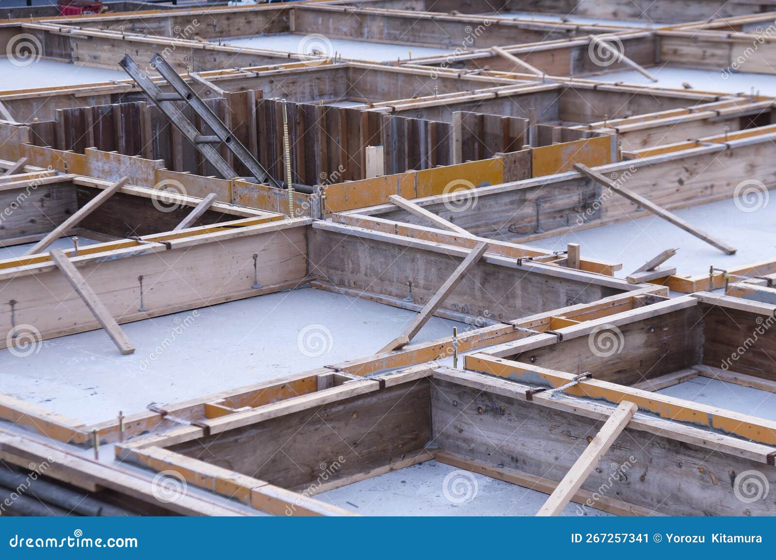 The Foundation Work of Residential Building Construction Site. the ...