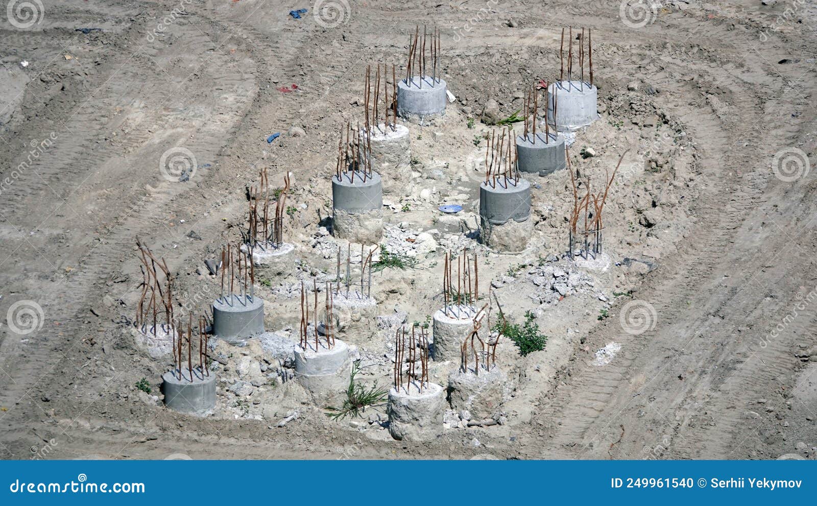 Construction Of A Concrete House. Modern Buildings. Scaffolding ...