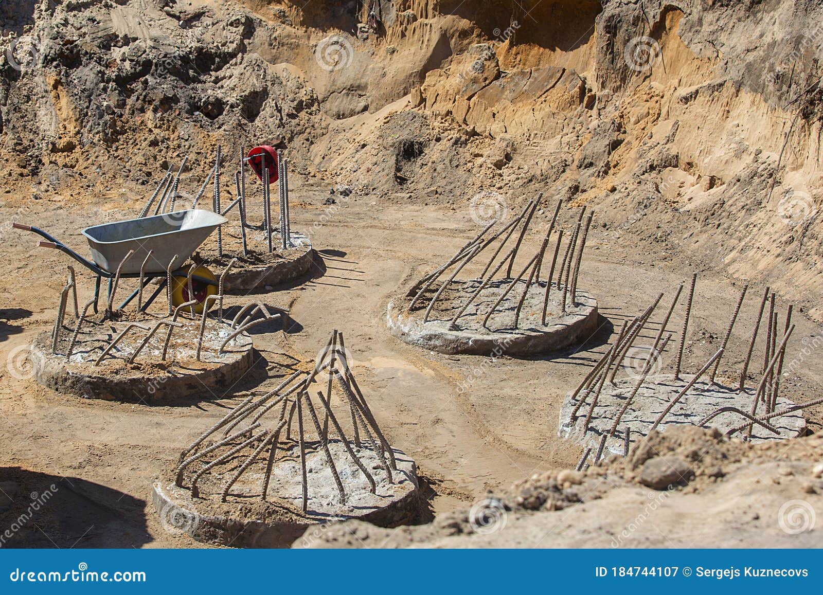 Foundations of the bridge stock image. Image of bridge - 184744107