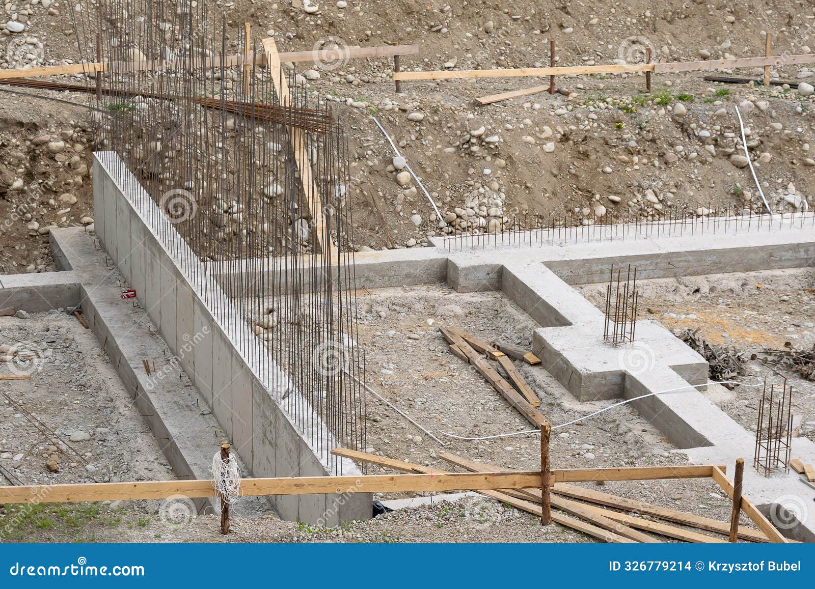 Foundations for Building a New House Stock Photo - Image of build ...