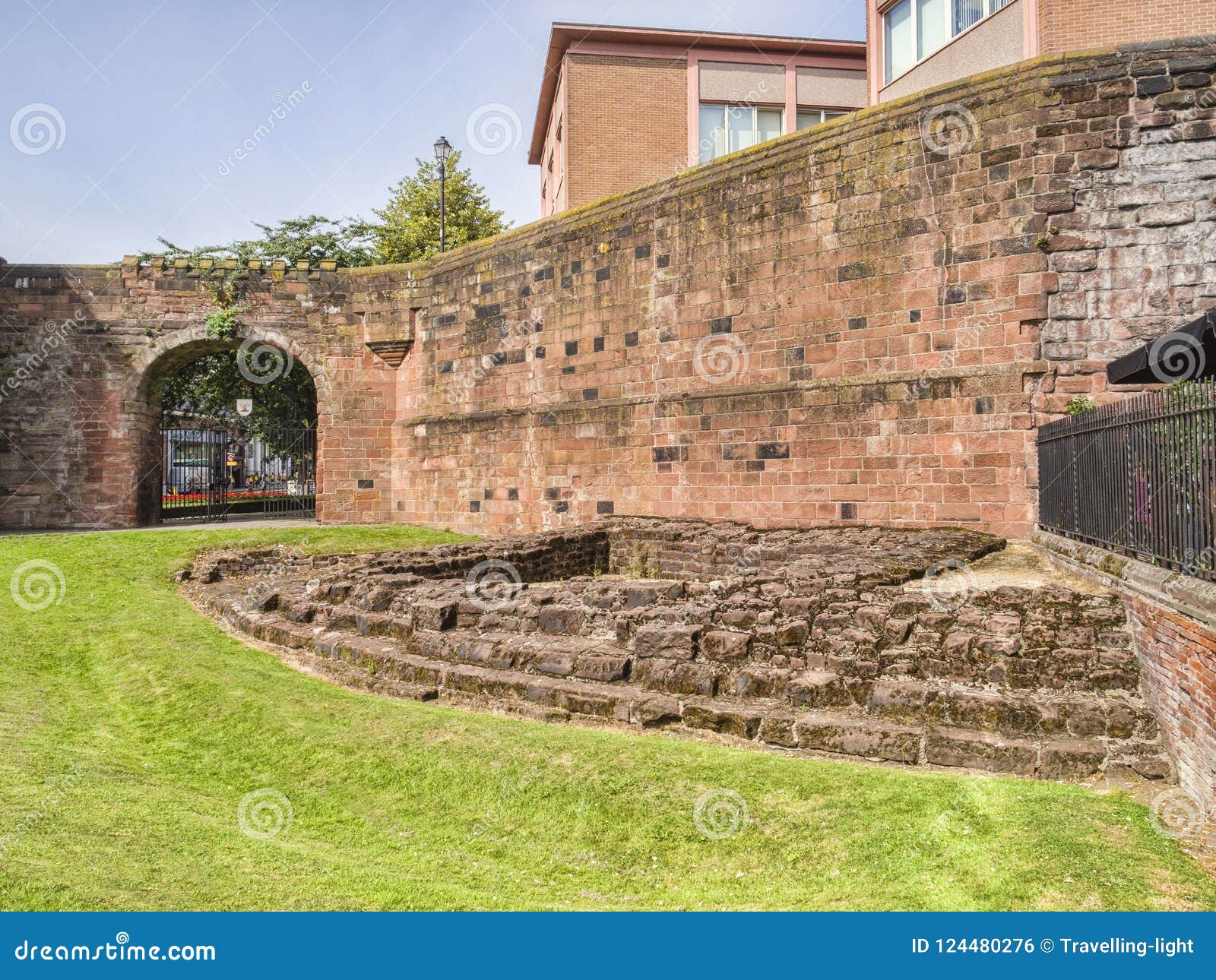 Chester Town Wall UK stock photo. Image of wall, fortress - 124480276