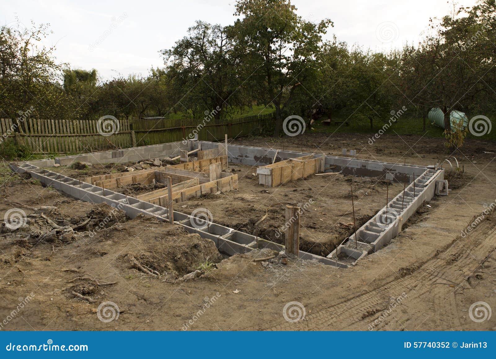 Foundations of the house stock photo. Image of site, housing - 57740352