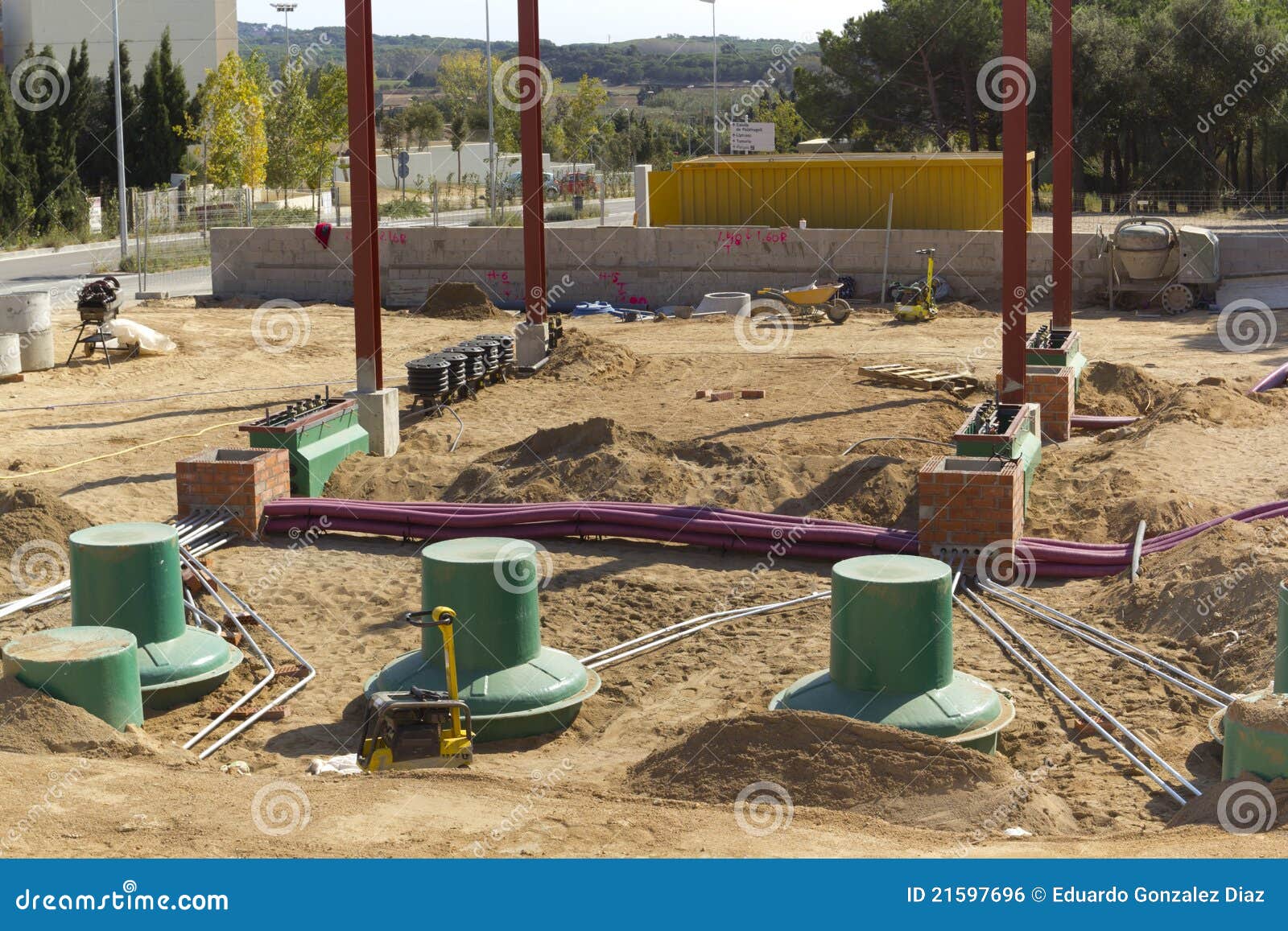 Foundations of a ship stock photo. Image of cement, work - 21597696