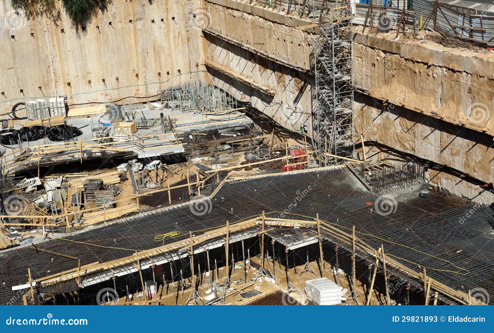 Construction Site - Foundations Stock Image - Image of cement ... Construction Site - Foundations Stock Image - Image of cement ...