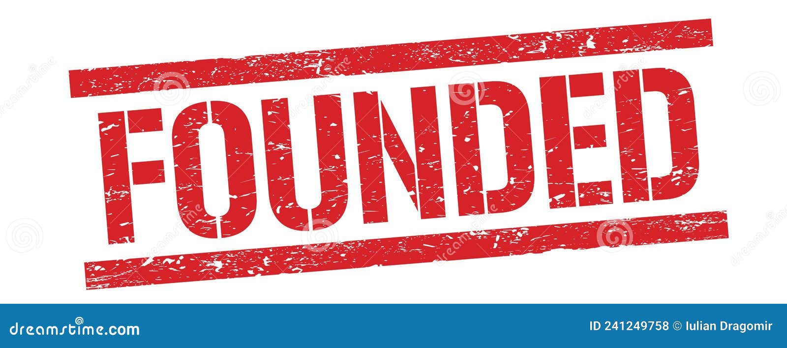 FOUNDED Text on Red Vintage Lines Stamp Stock Illustration ...