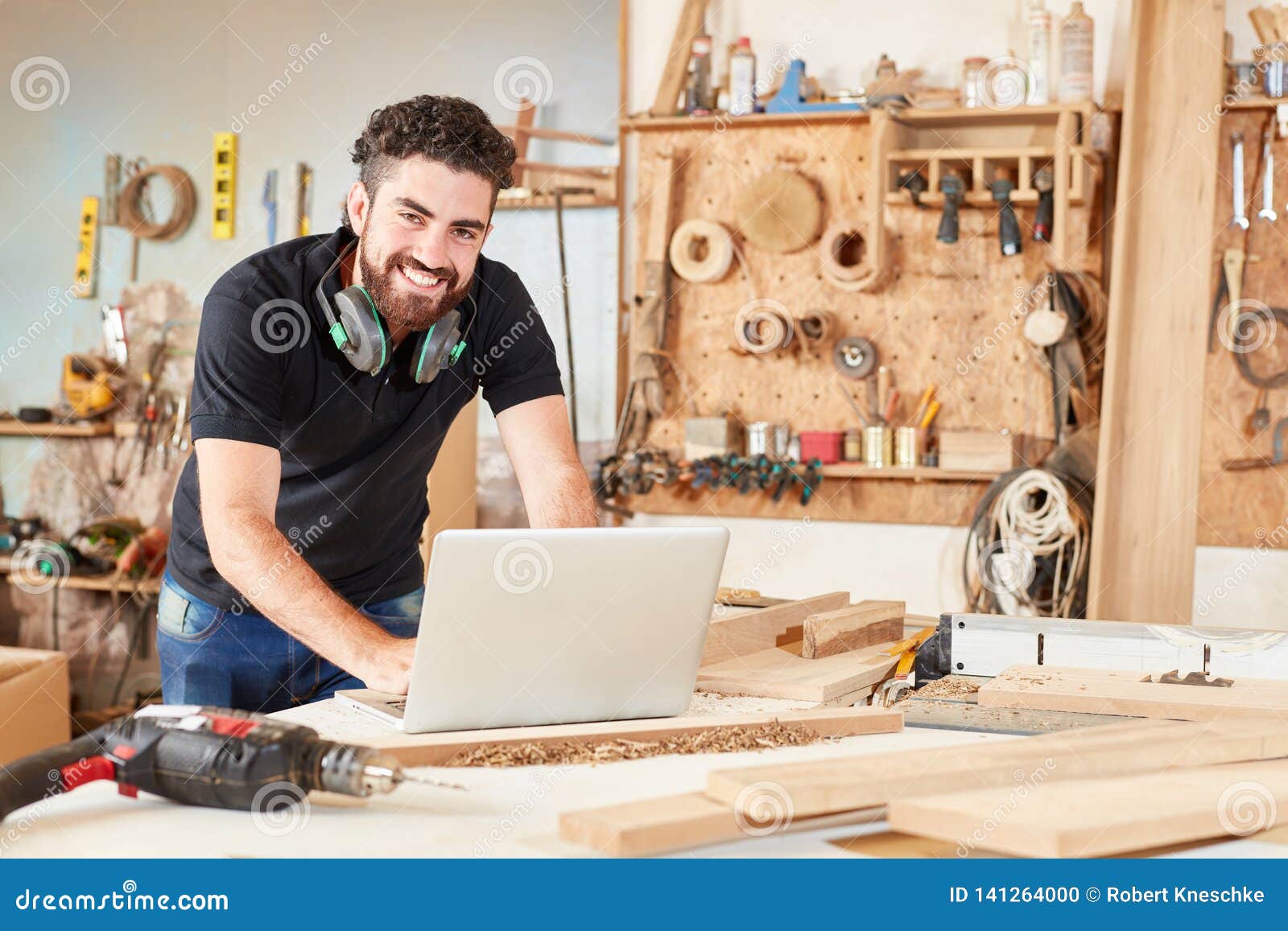 Founder of a Craft Company on the Laptop Stock Photo - Image of founder ...