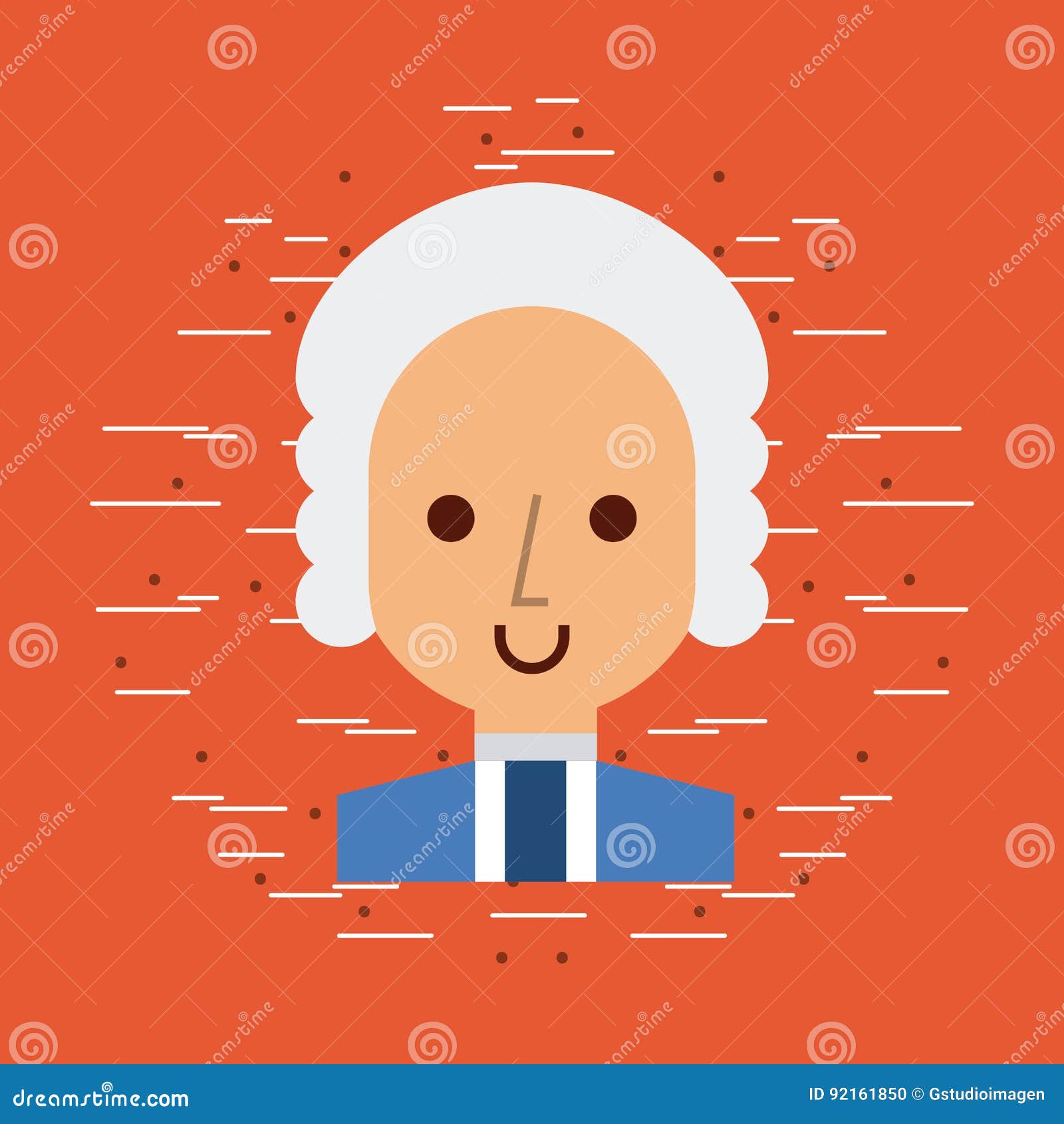 USA Founding Fathers Flag Hand Drawn Style Vector Doodle Design ...