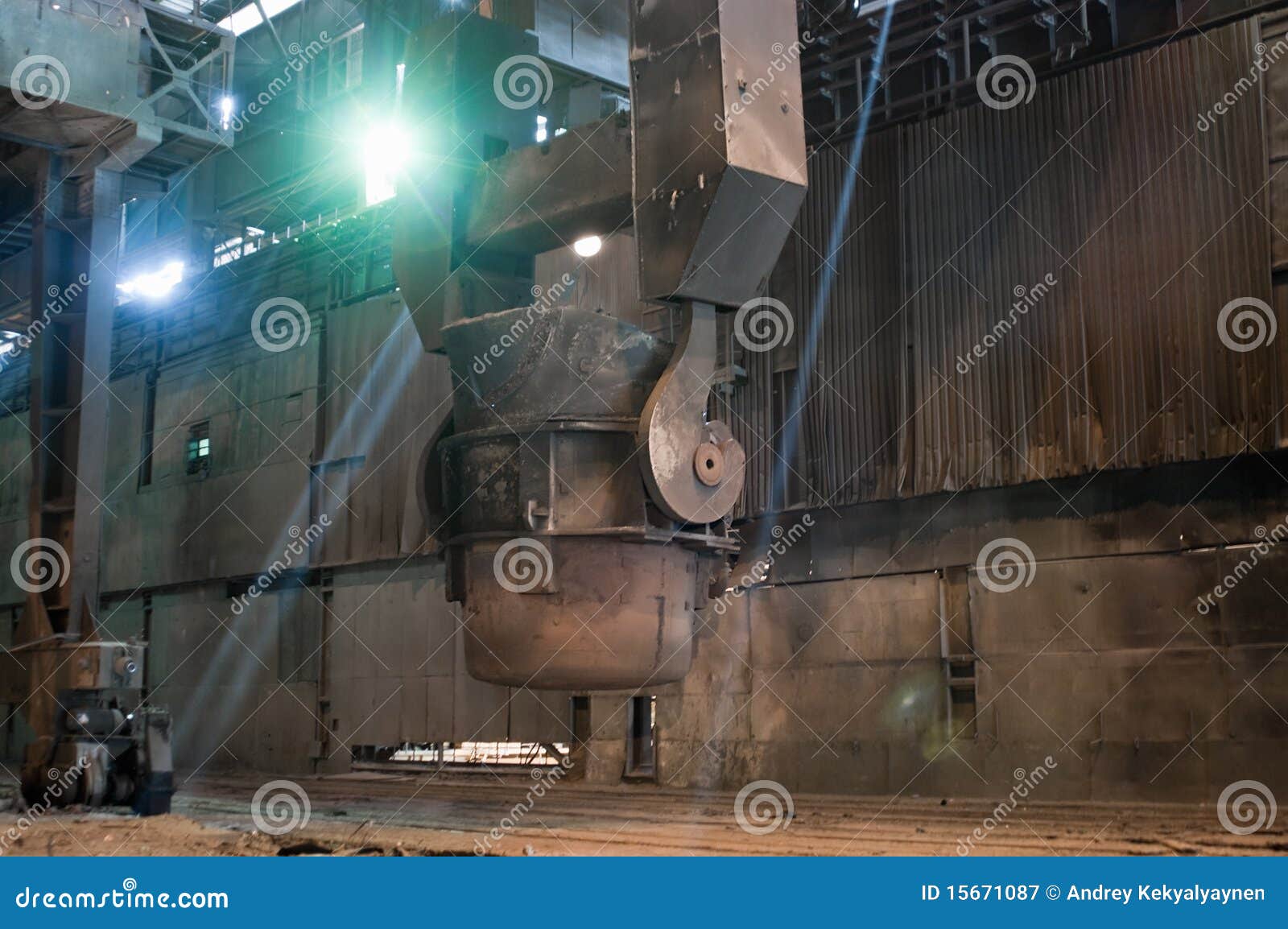 Foundry ladle in casthouse stock image. Image of produce - 15671087