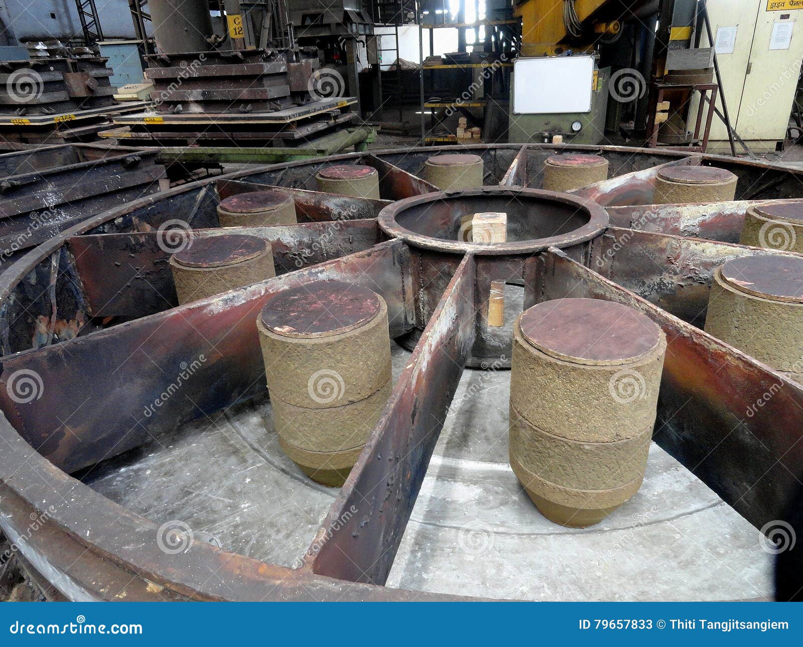 Foundry, Sand Molded Casting Stock Image - Image of bronze, industry ...