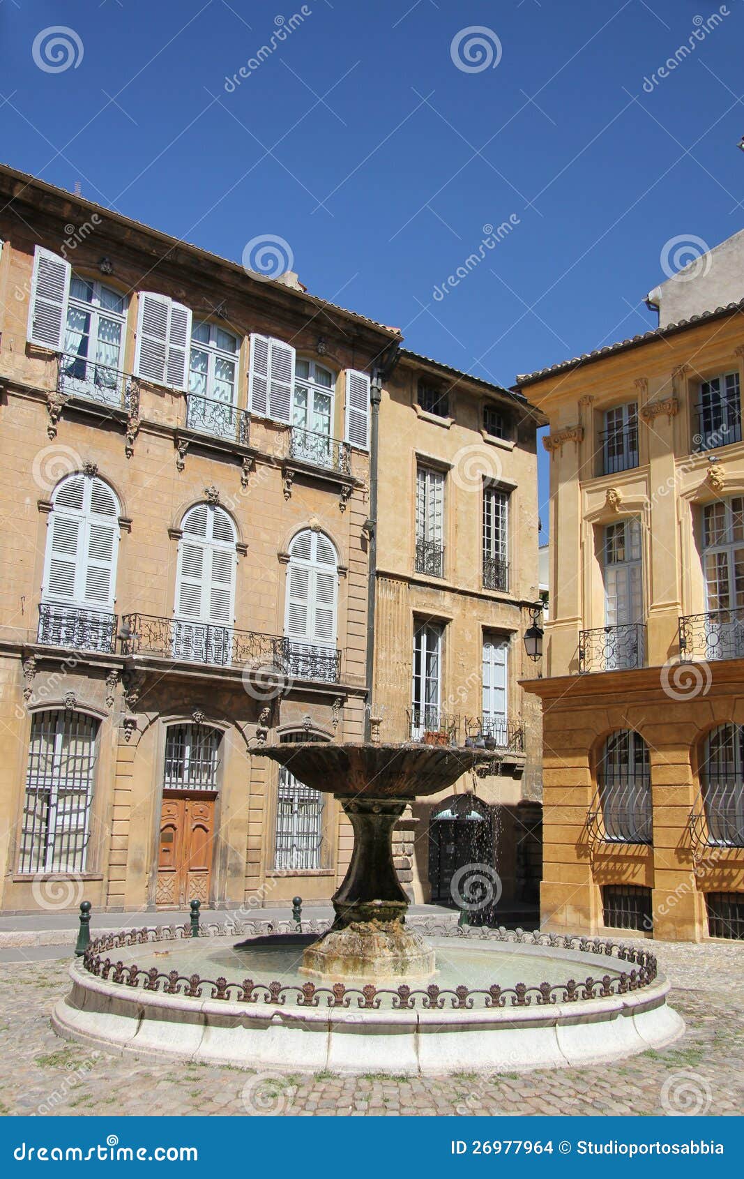 Fountain in Aix En Provence Stock Photo - Image of city, basin: 26977964