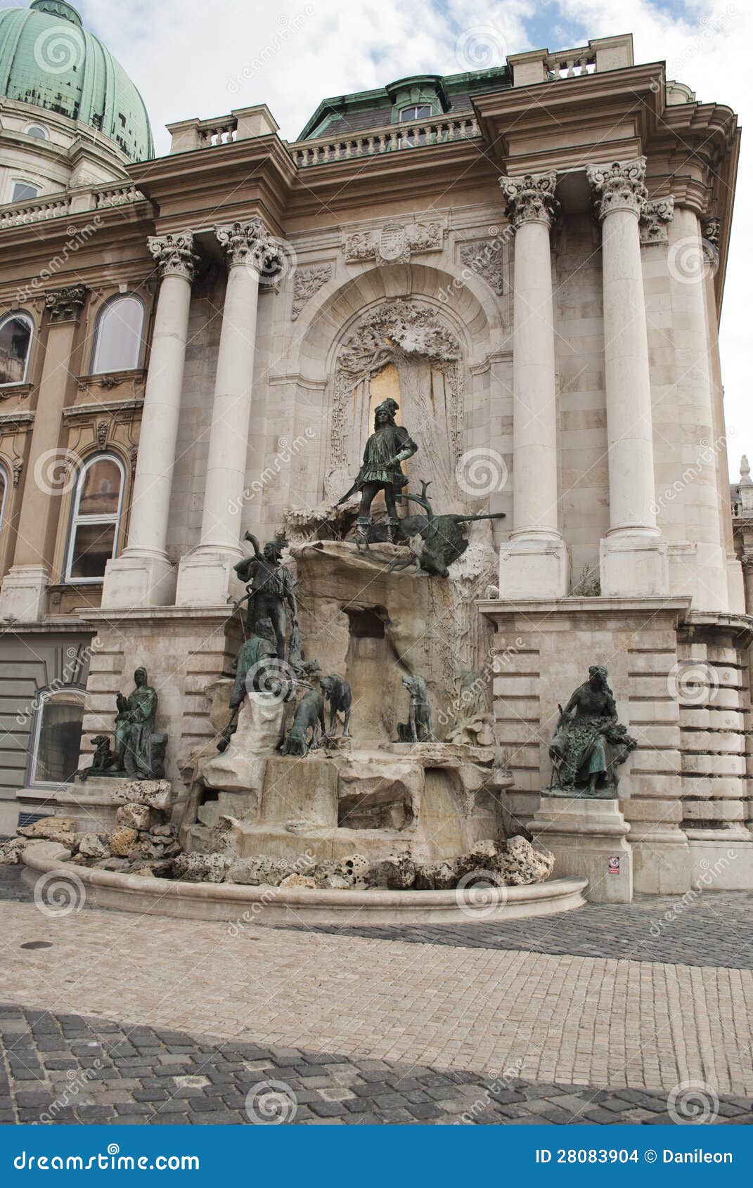 Fountain by the Budapest Royal Castle Stock Photo - Image of bronze ...