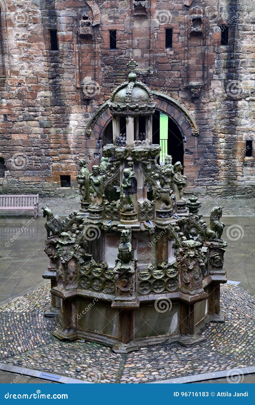 Fountain in the Castle, Linlithgow, Scotland Editorial Stock Photo ...