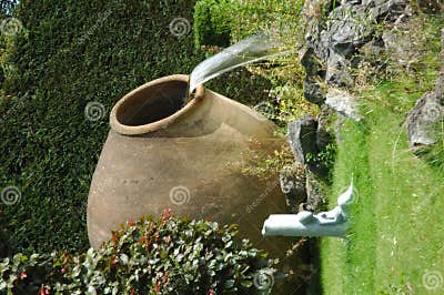 Fountain from the clay vat stock photo. Image of summer - 240530